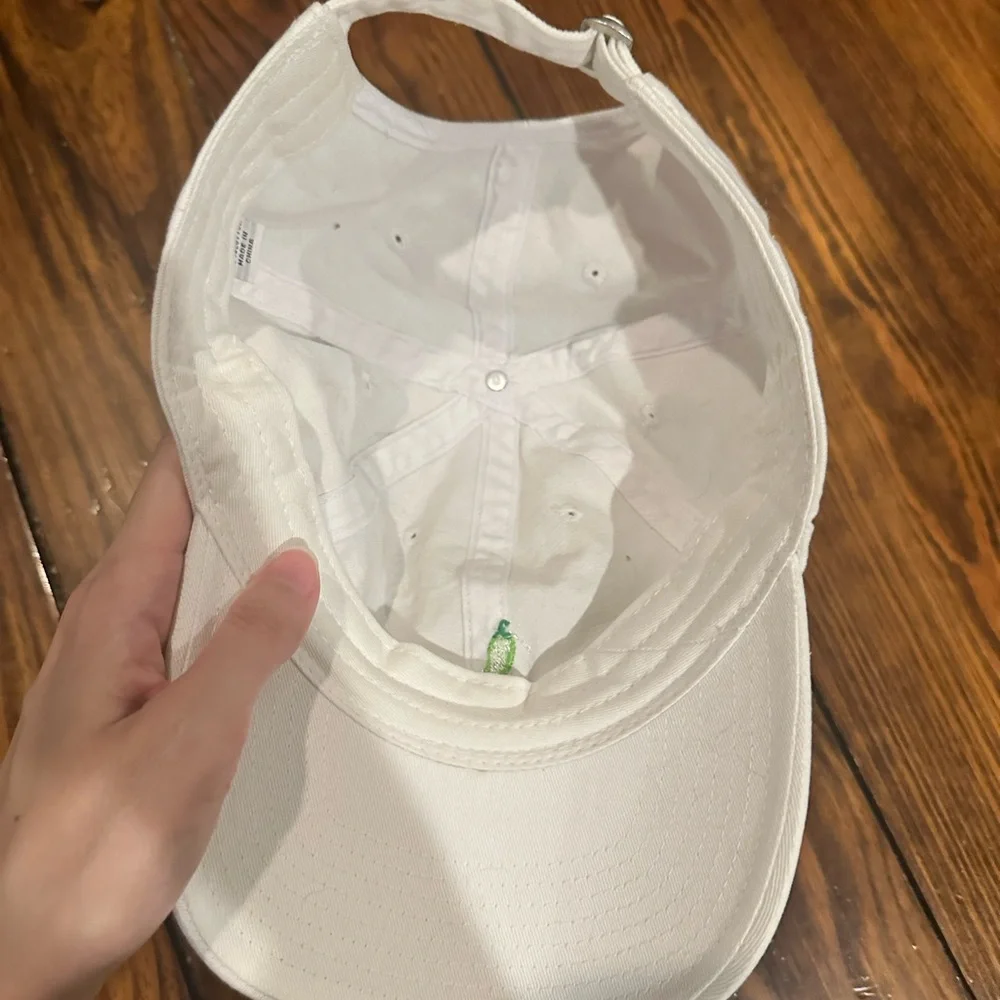 Accessories | White Baseball Cap With Small Green Pepper Embroidery ...